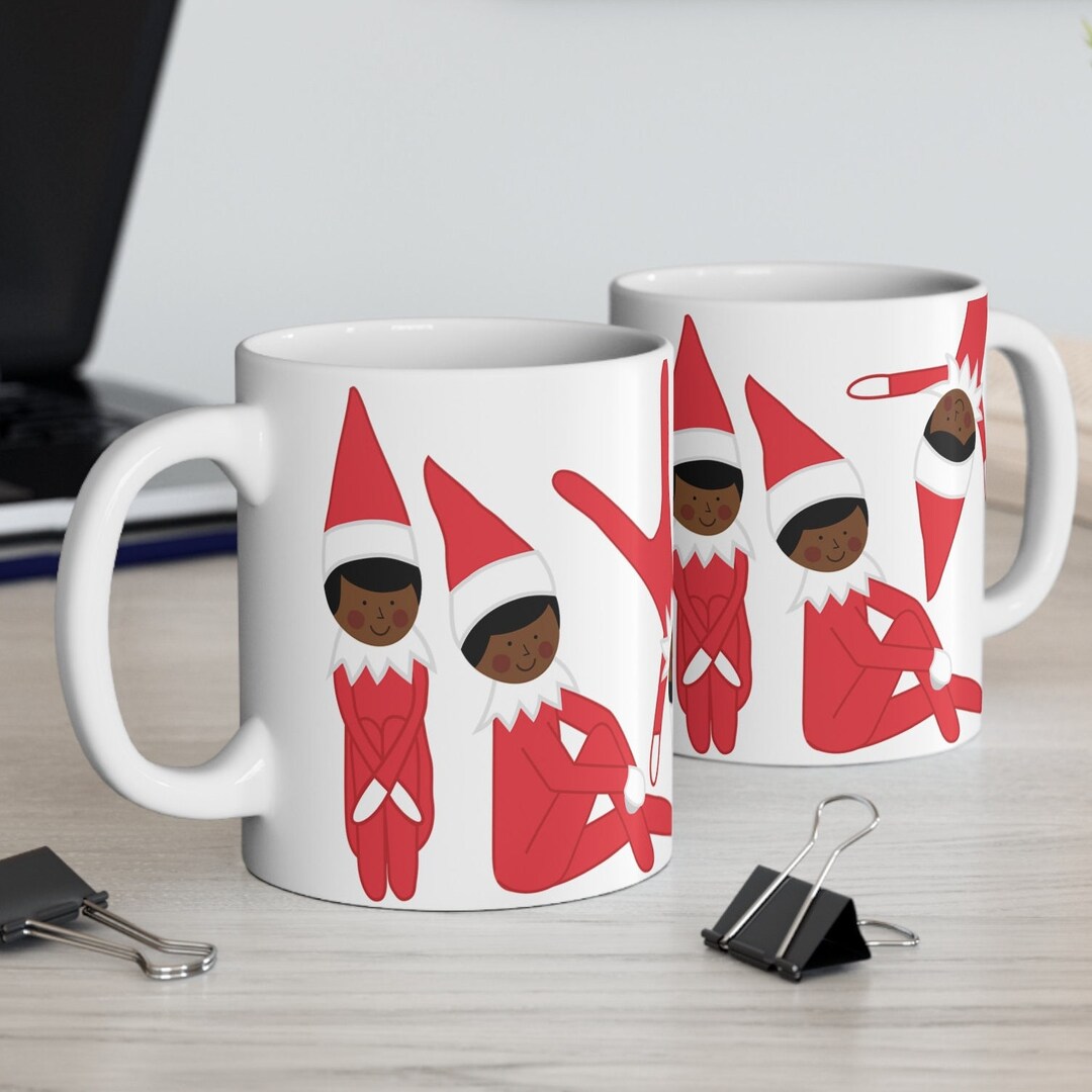 Black Santa's Helpers Mug - Afro Elves - African American Mugs ...