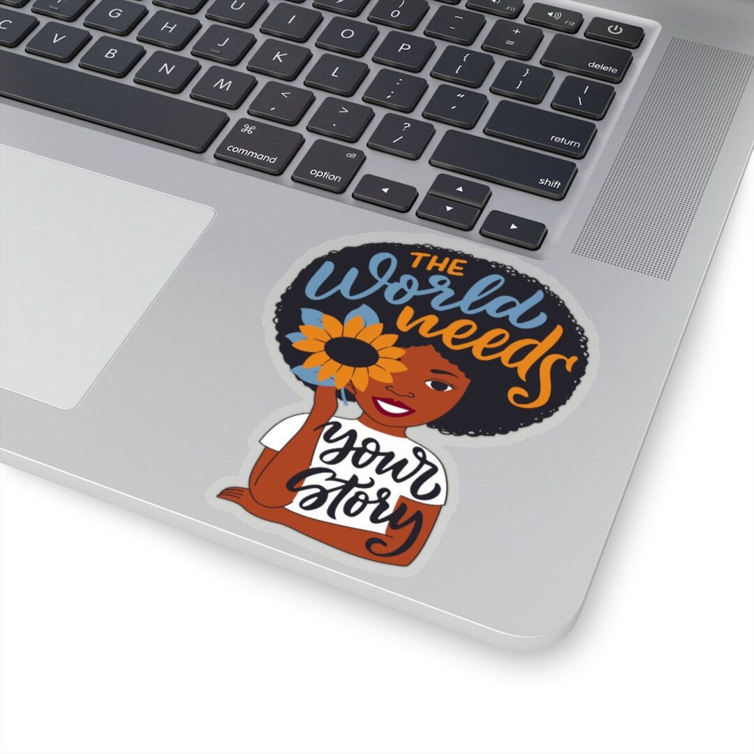 Afro Girl Sticker - Female Empowerment - African American - Laptop ...