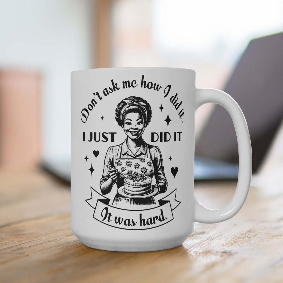 Black Woman Baking Mug African American Pastry Chef Home Cook Foodie ...