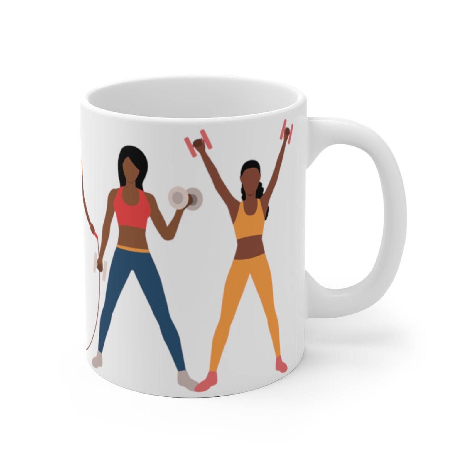 Black Women Workout Mug Black Girl Fitness African | Etsy