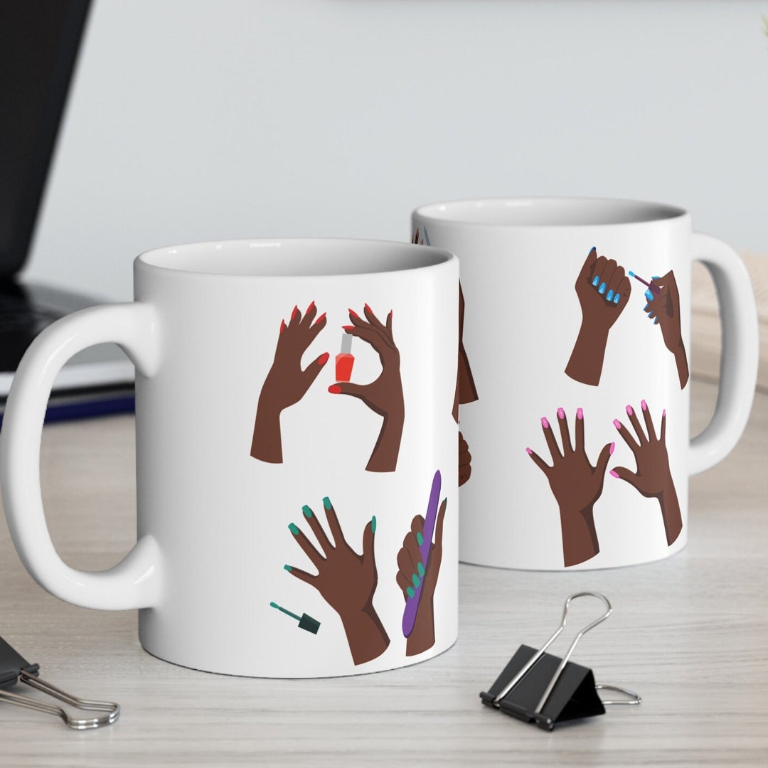 Nail Tech Gift Manicure Mug Gift for Manicurist Beauty Culture Brown ...