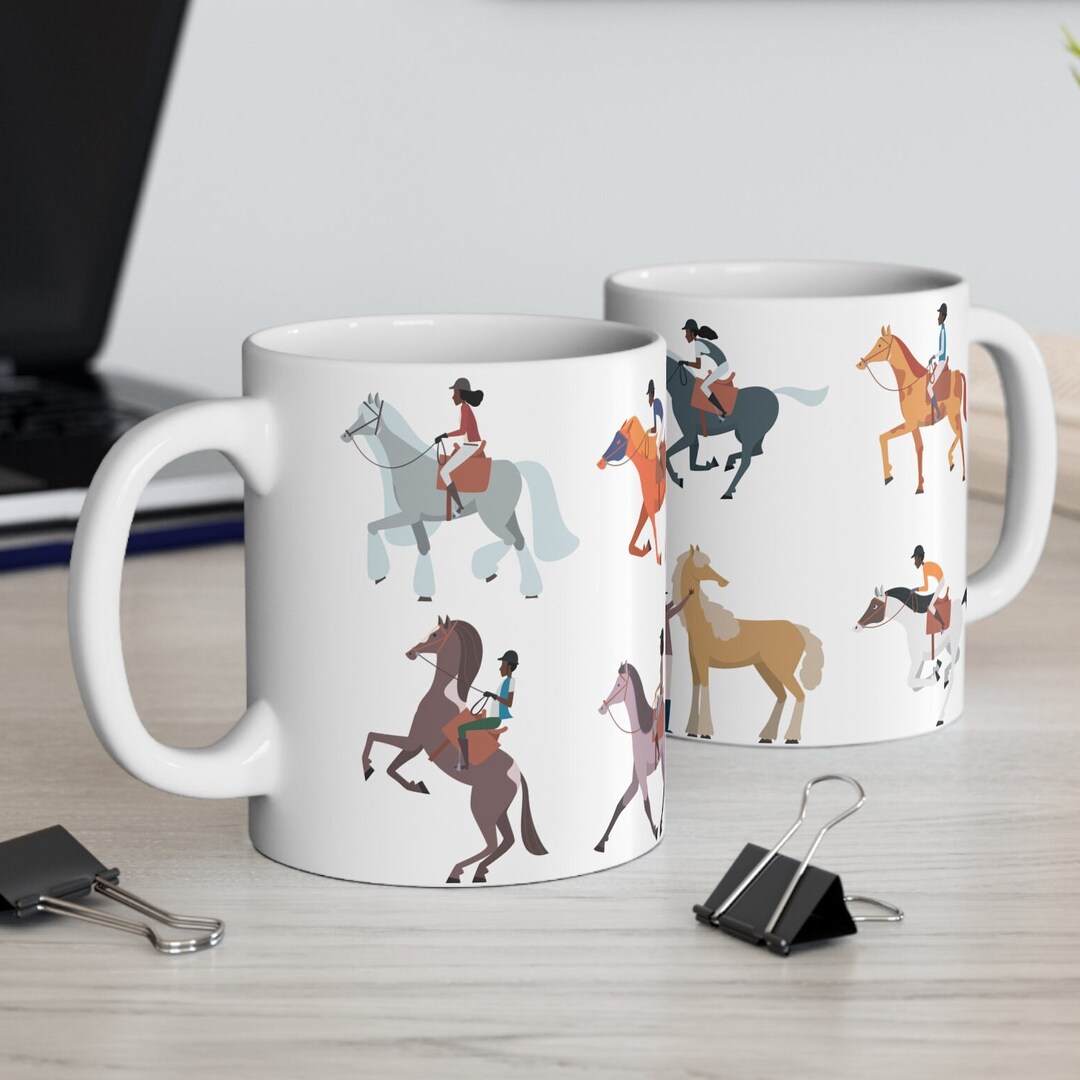 Horseback Riders Mug - African American Mugs - Horse Art - Black Women ...