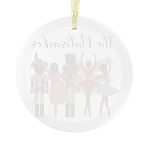 Black Nutcracker Ballet Glass Ornament African American Ballerinas Winter Holiday Season ...
