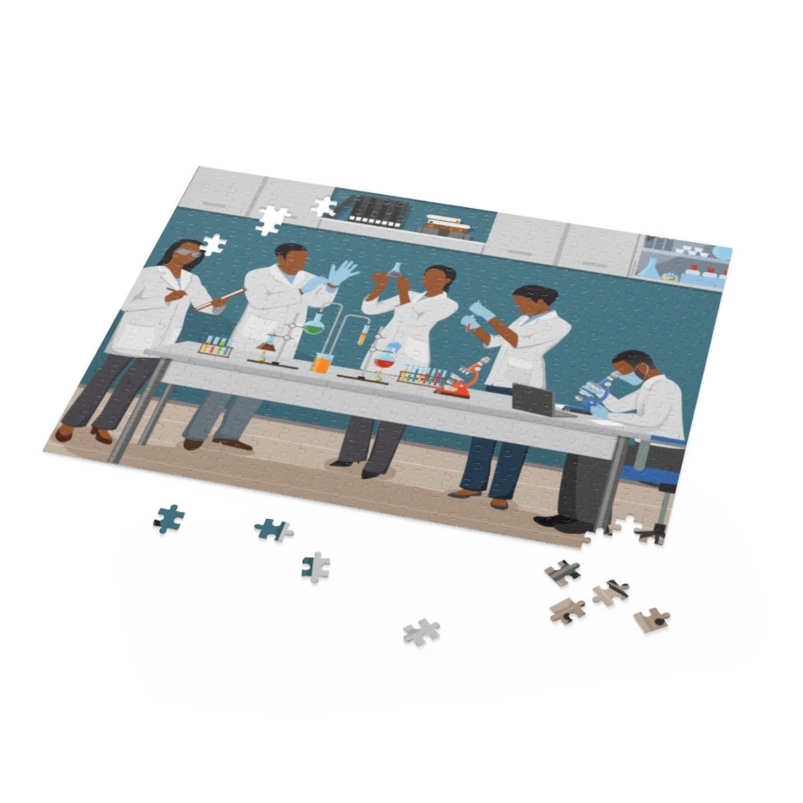 Science Lab Puzzle Black Scientists STEM Jigsaw African - Etsy