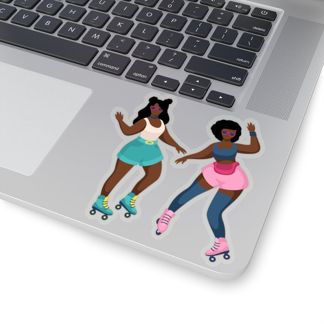 Girls on Skates Sticker - Black Women Skate - African American - Roller ...