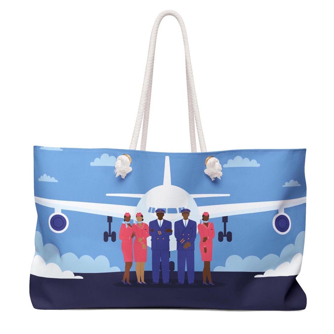 Black Flight Crew Weekender Bag - Airplane Design - Vacation Vibe ...