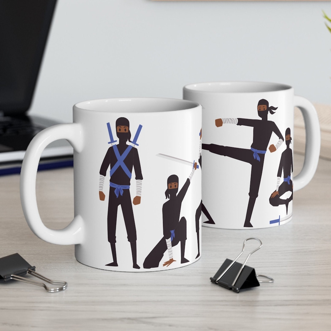 Black Samurai Mug African American Mugs Black Ninja Martial Arts Mug ...