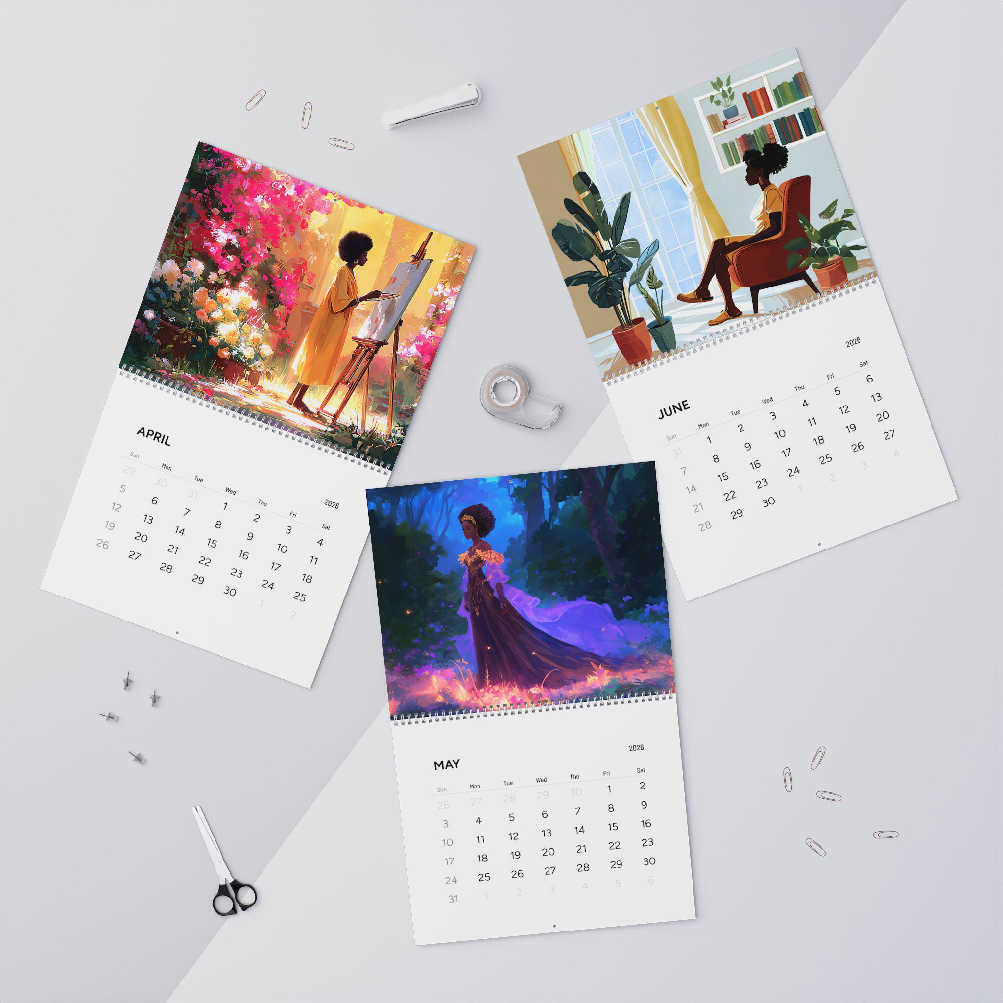 Melanin and Green Life 2026 Wall Calendar - Etsy