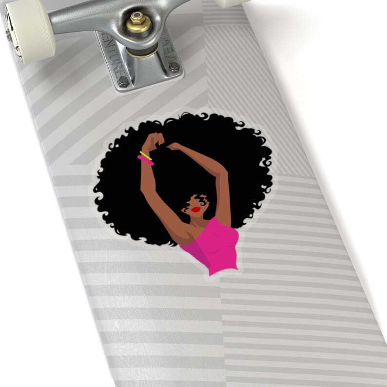 Afro Girl Sticker Kiss Cut Stickers Natural Hair Art - Etsy