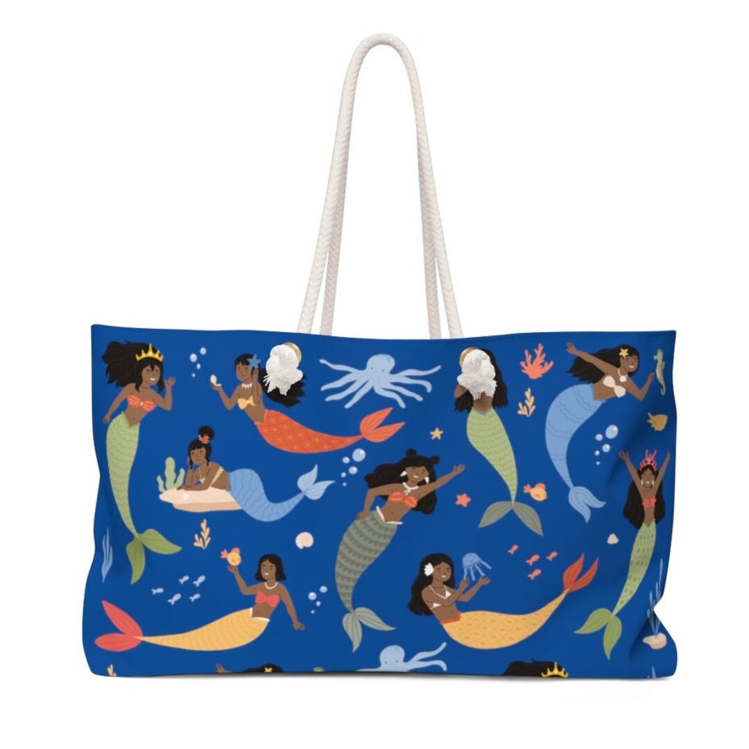 Black Mermaids Beach Bag Weekender Bags African American Magic Matters ...
