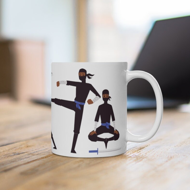 Black Samurai Mug African American Mugs Black Ninja | Etsy