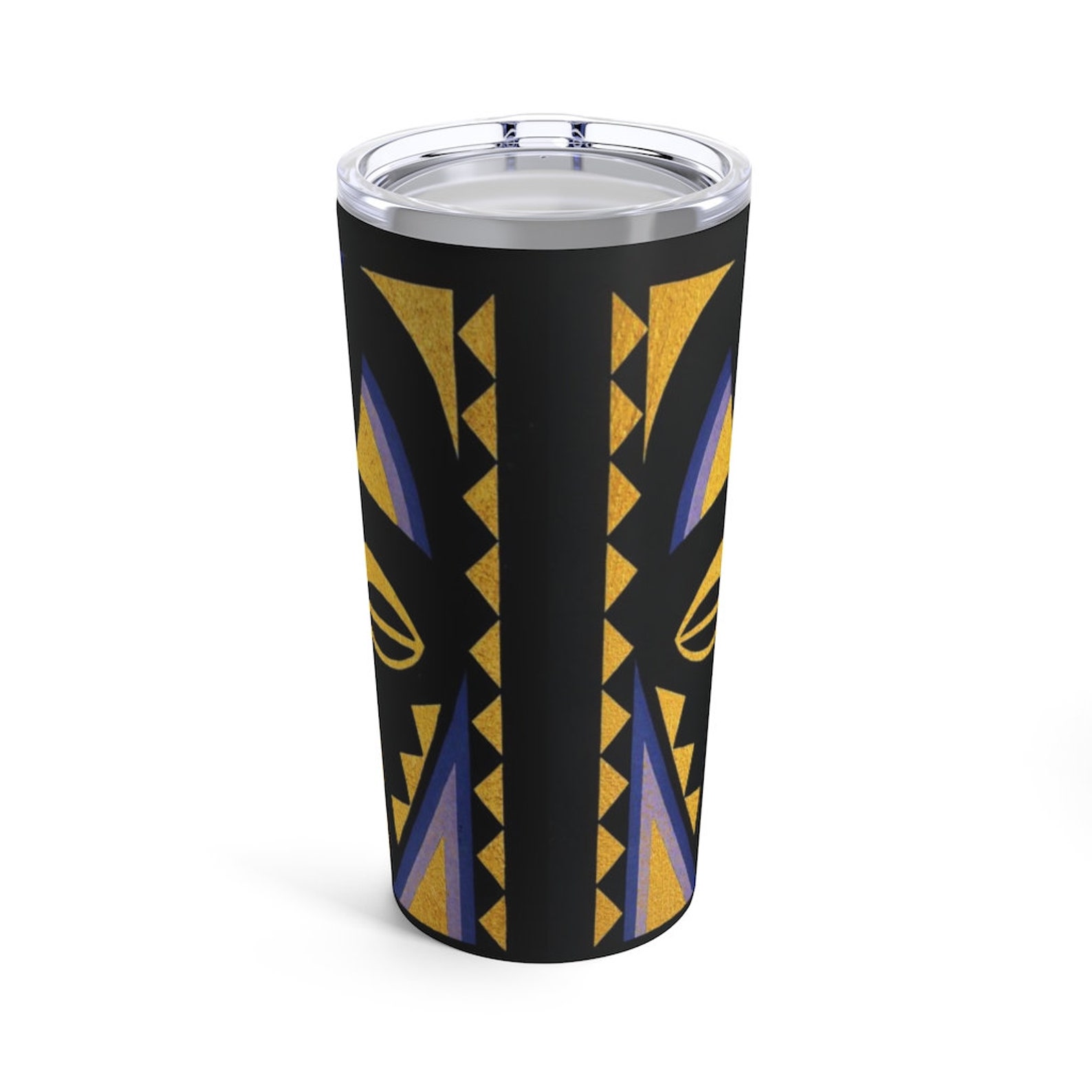 African Mask Travel Mug Afrocentric 20oz Tumbler Black - Etsy