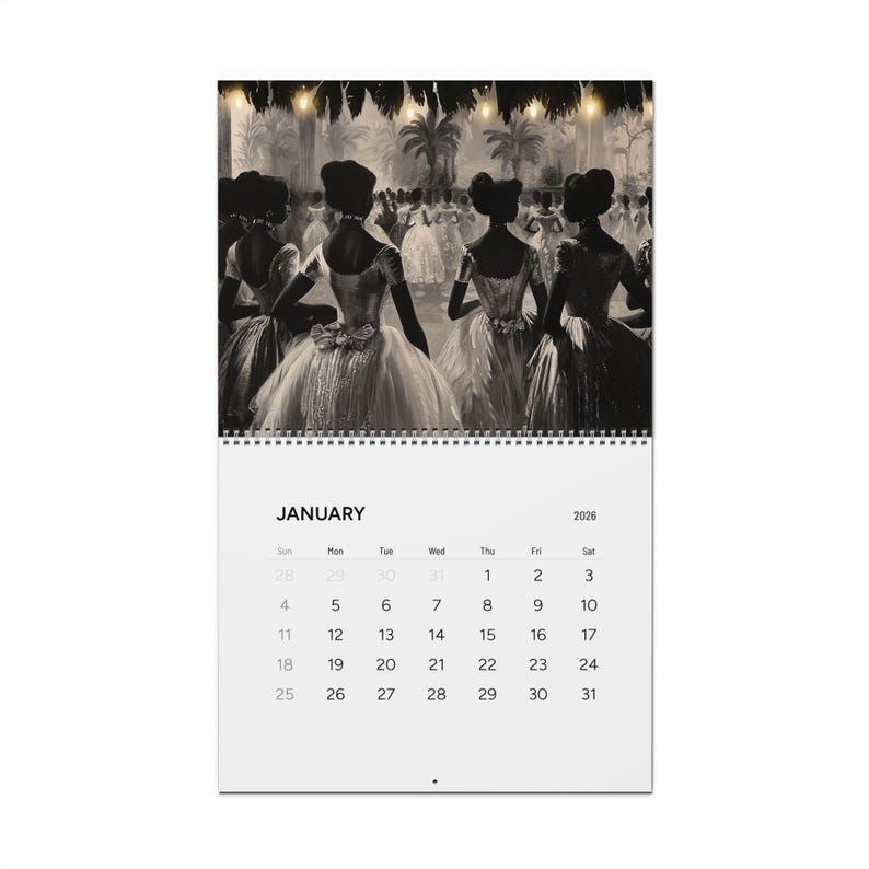 Retro Melanin Vibe 2026 Wall Calendar, Afrocentric Gift, Black Women ...
