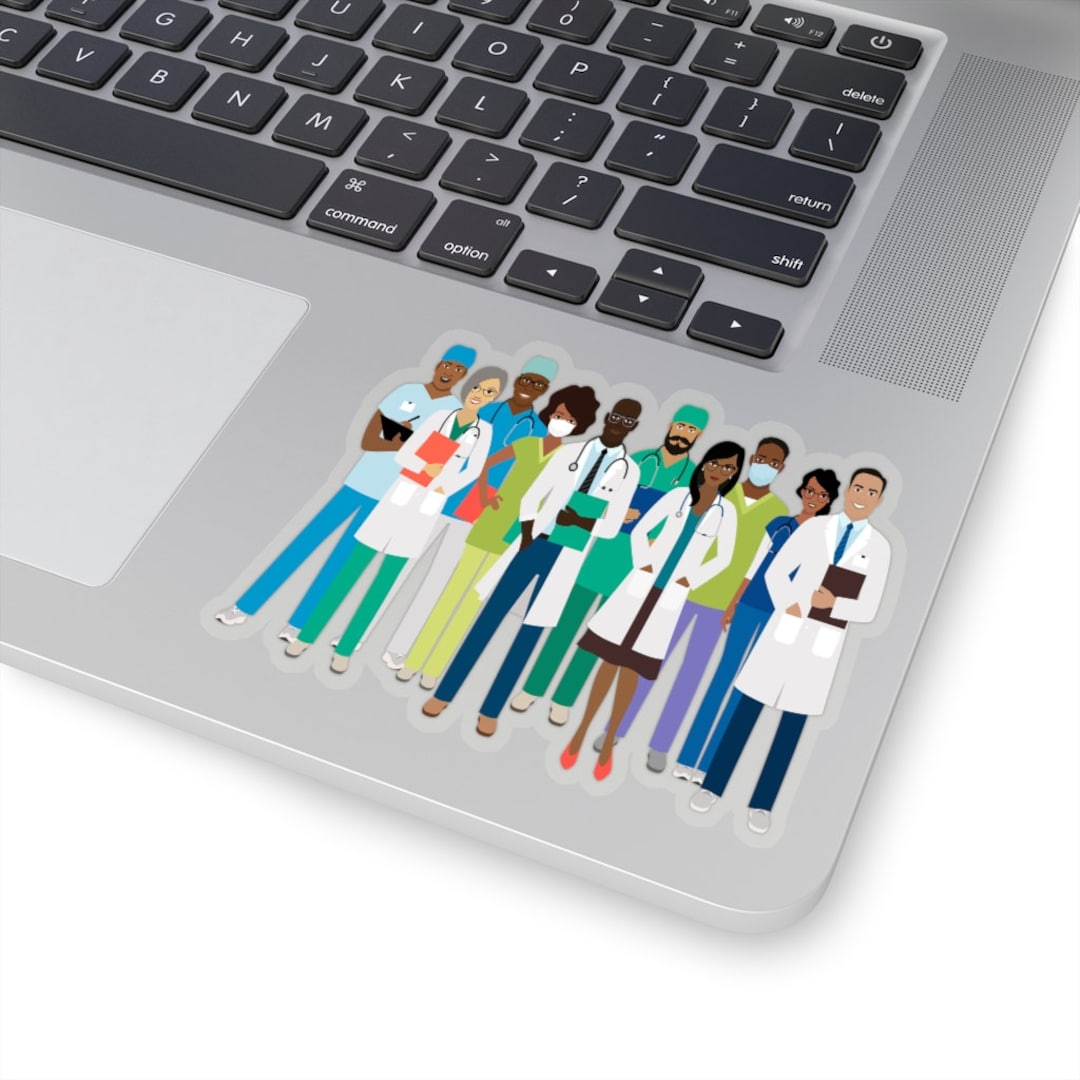 Black Doctors - Kiss Cut Sticker - Med School - Nursing School - Stay ...