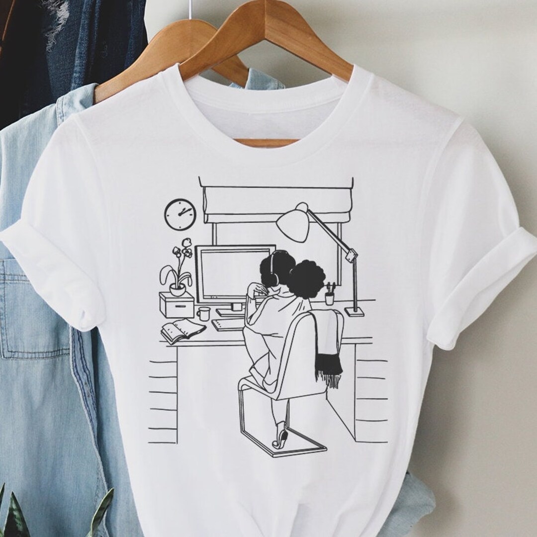 Black Women in Tech Shirt - Computer Girl - Black Creatives - STEM ...