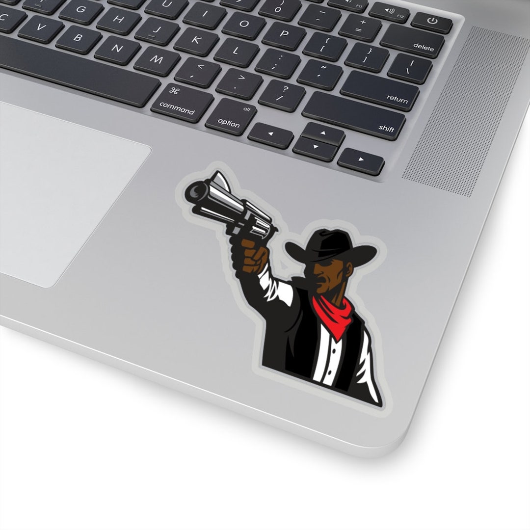 Black Cowboy Sticker Wild West African American Western Gunslinger ...