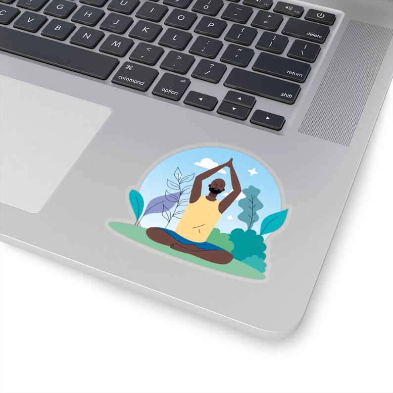 Black Yogi Sticker African American Stickers Black Man | Etsy