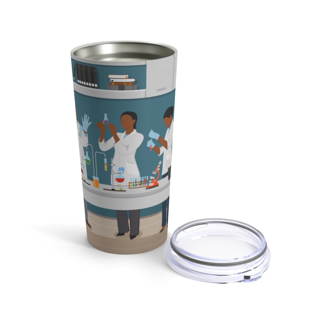 Science Lab Tumbler - Black Scientists - 20oz Travel Mug - African ...