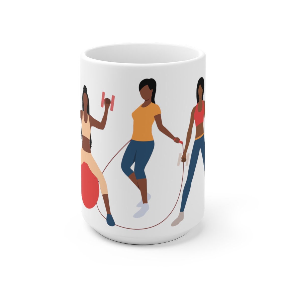 Black Women Workout Mug Black Girl Fitness African | Etsy