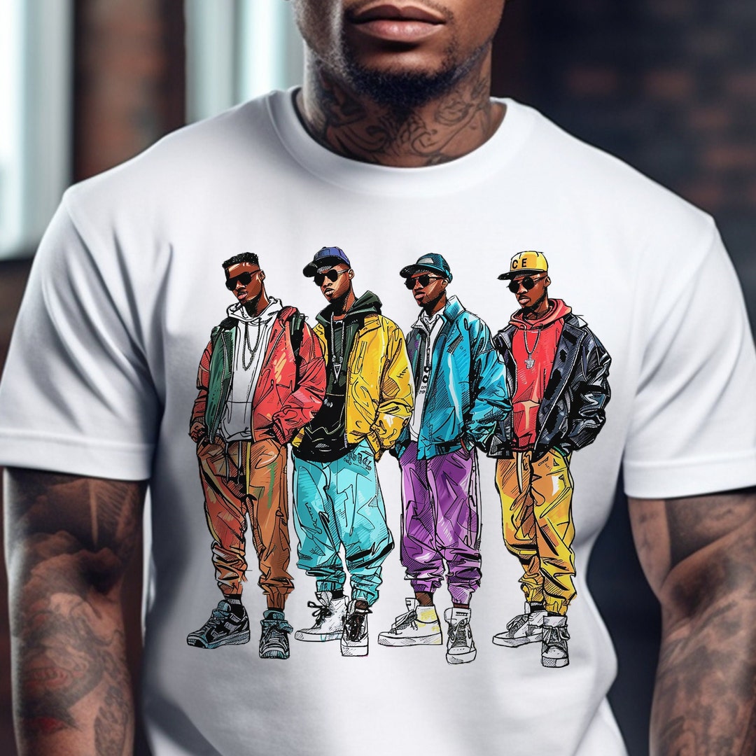 90s Hip Hop Fashion Shirt Black Men Art Hip Hop Style Bboy Vibe Old ...