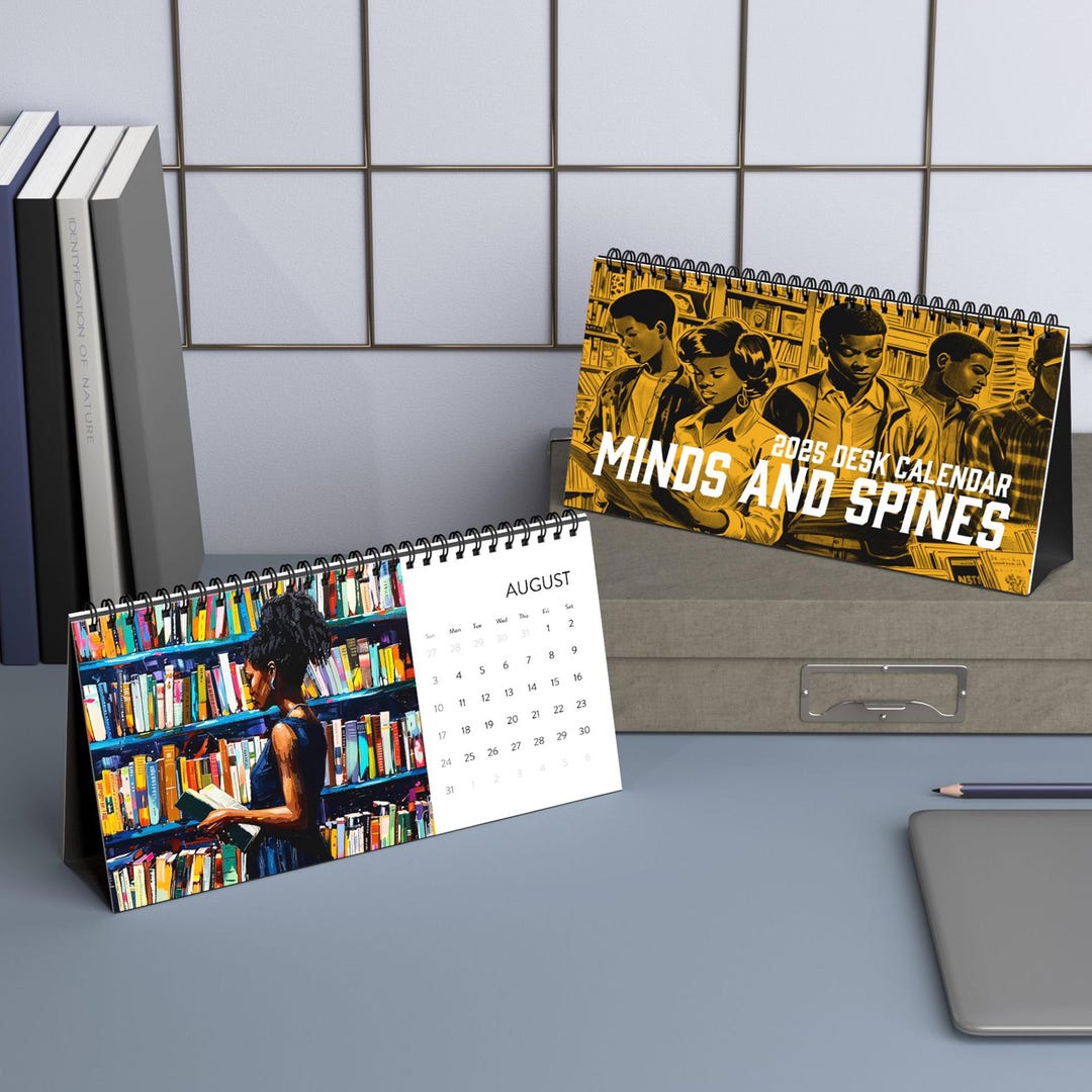 Minds and Spines 2025 Desk Calendar, Black Readers, Reading Gift ...