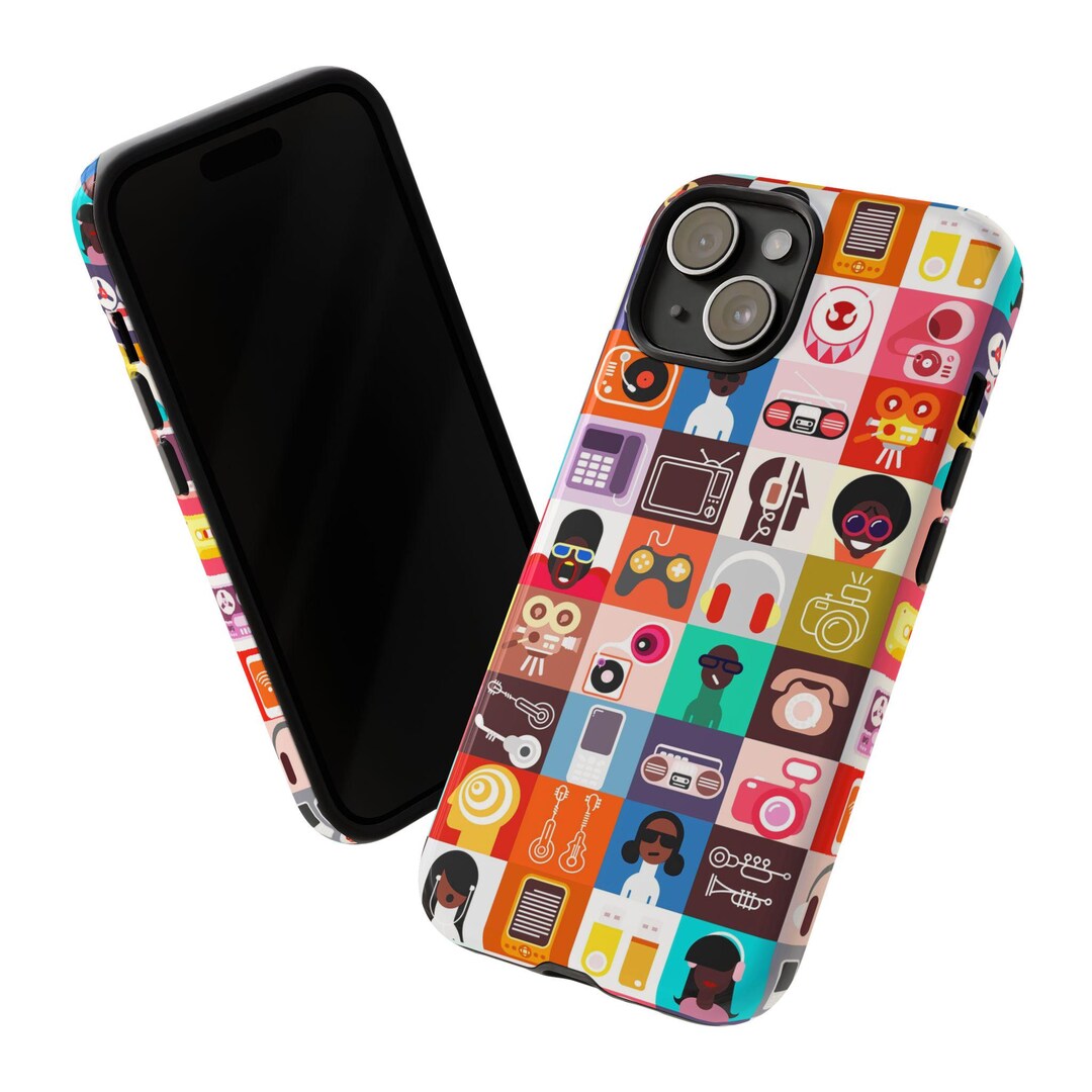 Afro Tech Phone Case: Vintage Technology Design - Etsy