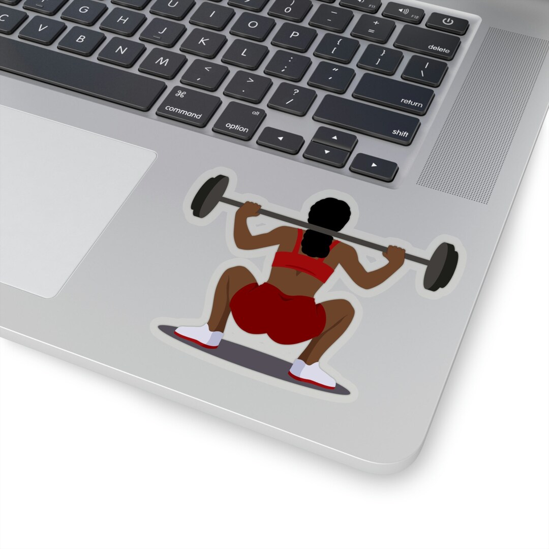 Black Women Squat Sticker - Workout Goals - Afro Fitness - Personal ...