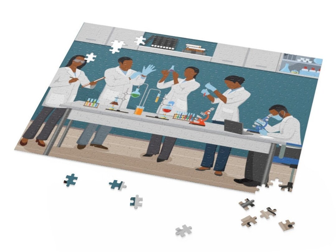 Science Lab Puzzle - Black Scientists - STEM Jigsaw - African American ...