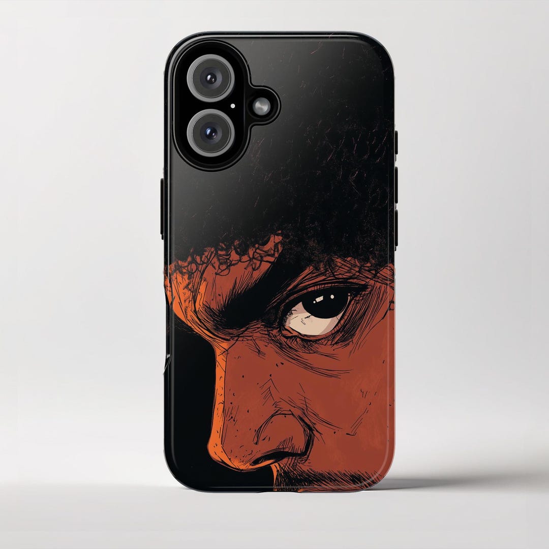 Black Man Side-eye Phone Case - Afrocentric Art Accessory - Brown Skin ...