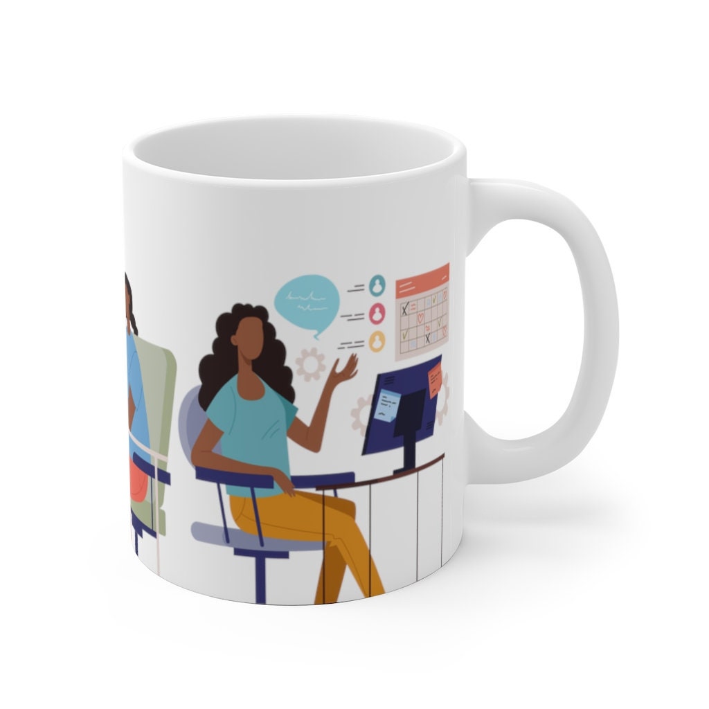 Women in Tech Mug Black Woman Art Data Scientist Techie - Etsy