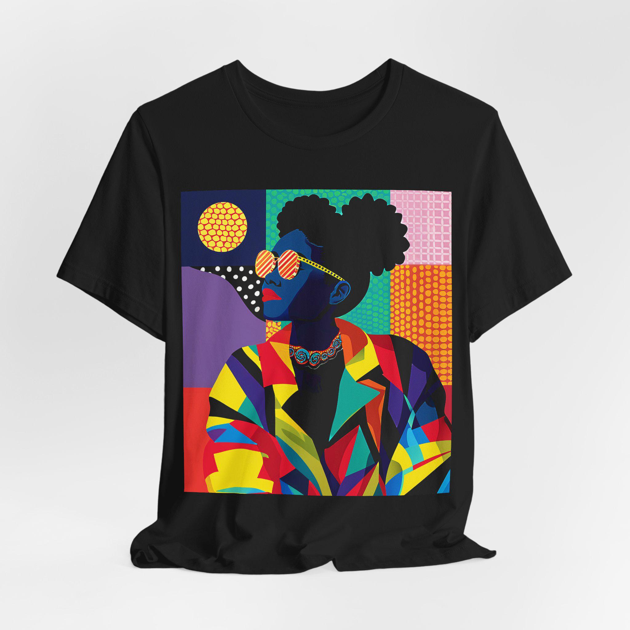 Black Woman With Afro Puffs T-shirt, Afrocentric Shirt, Adult Unisex ...