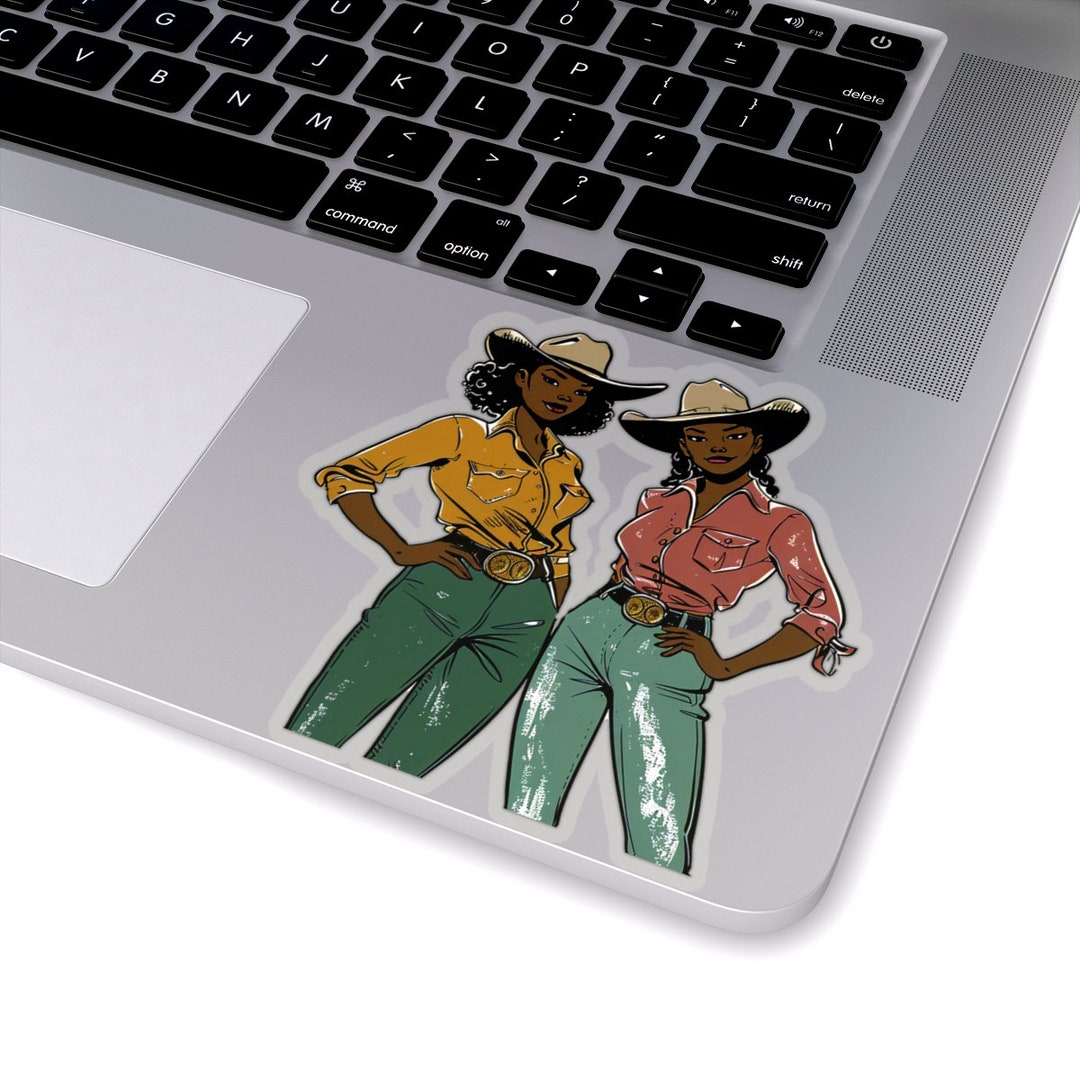 Black Cowgirls Sticker Brown Skin Wild West Rodeo Style African ...