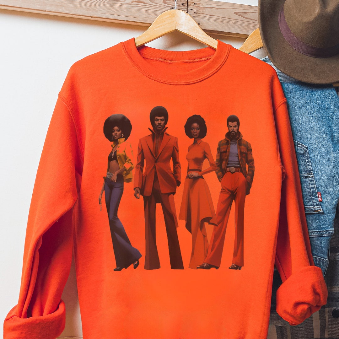 70s People Sweatshirt Afro Vintage Style African American Soul Power ...