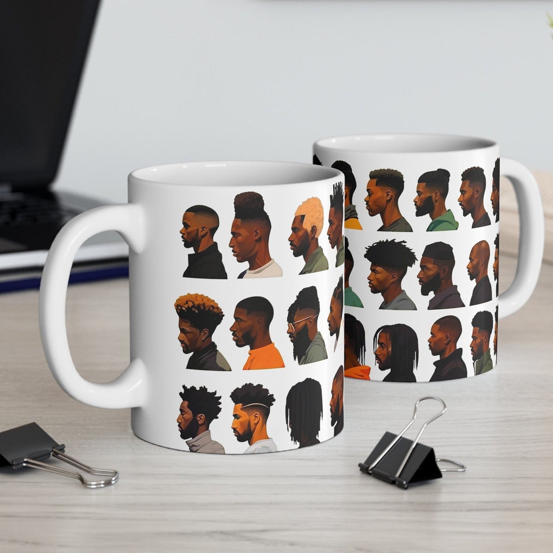 Black Men Haircuts Mug Barbershop Styles African American Barber School ...