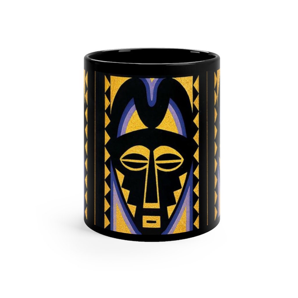 Tribal Mask Mug | Afrocentric Design, African Inspired, Black History ...