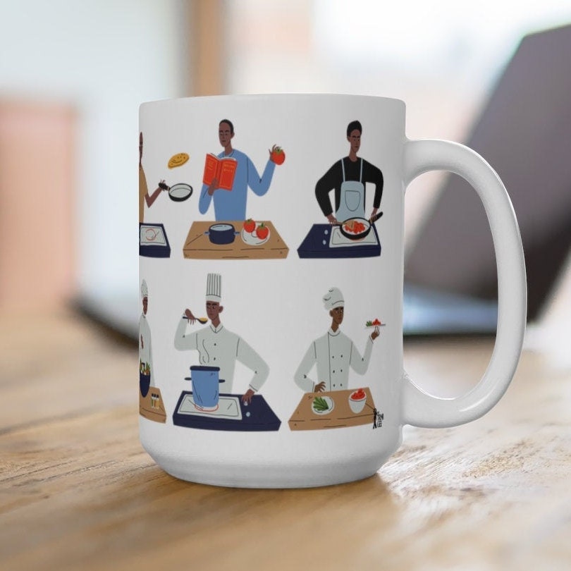 Black Men Cook Mug Black Chefs African American Mugs - Etsy