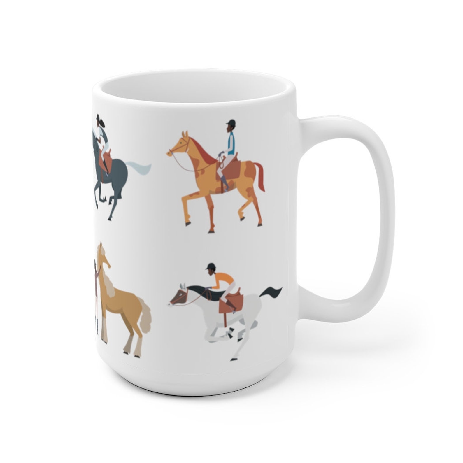 Horseback Riders Mug - African American Mugs - Horse Art - Black Women ...