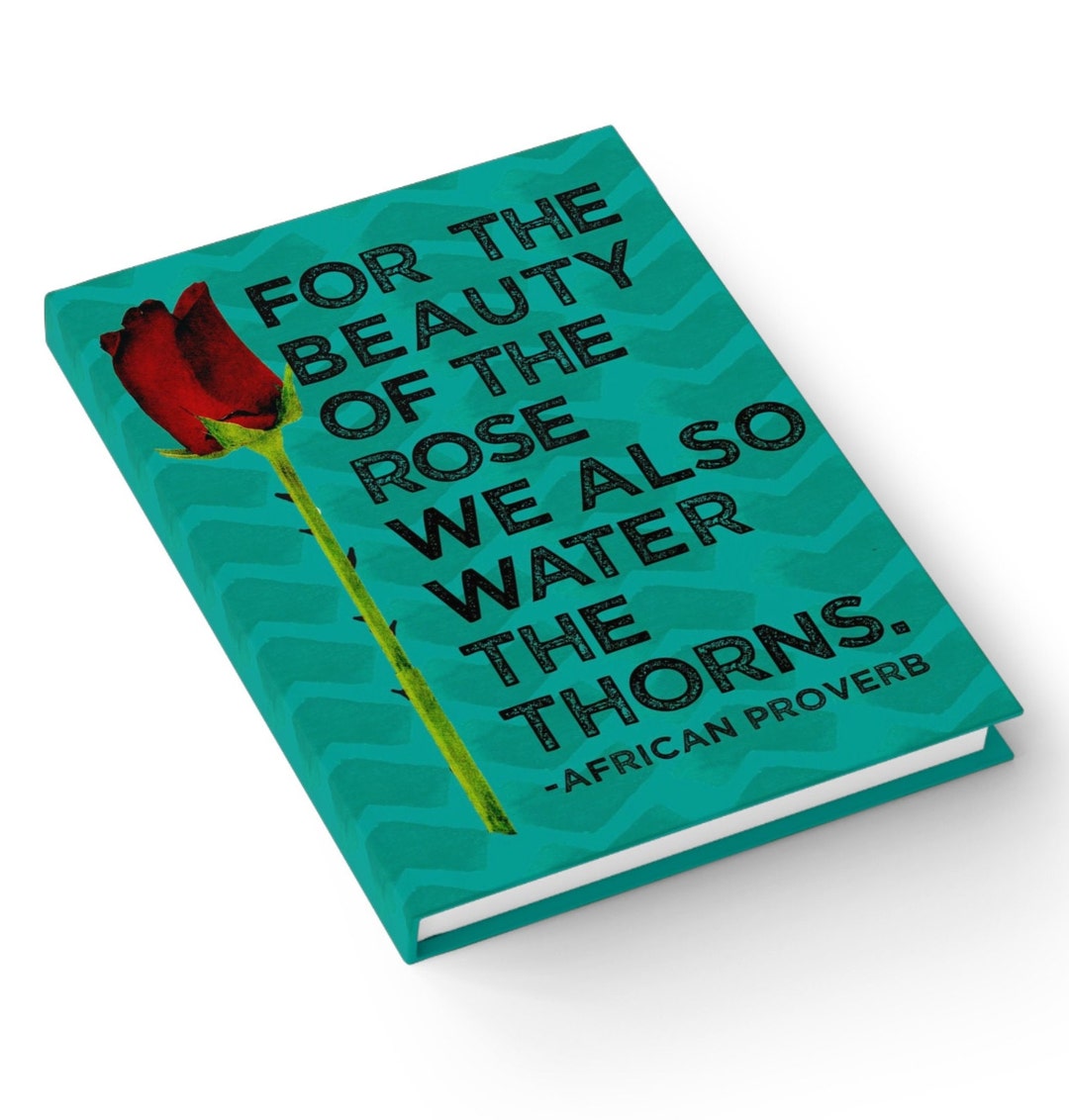 African Proverb Journal: Rose Design, Gift for Black Women - Etsy