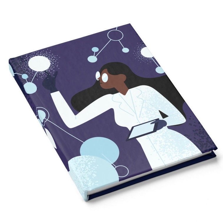 Scientist Gift Journal Ruled Line Science Teacher Black - Etsy