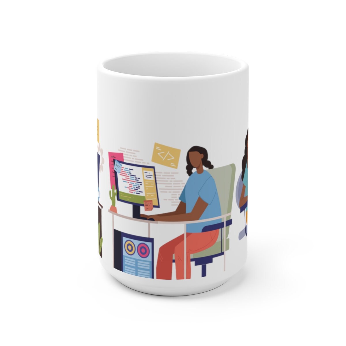 Women in Tech Mug Black Woman Art Data Scientist Techie - Etsy