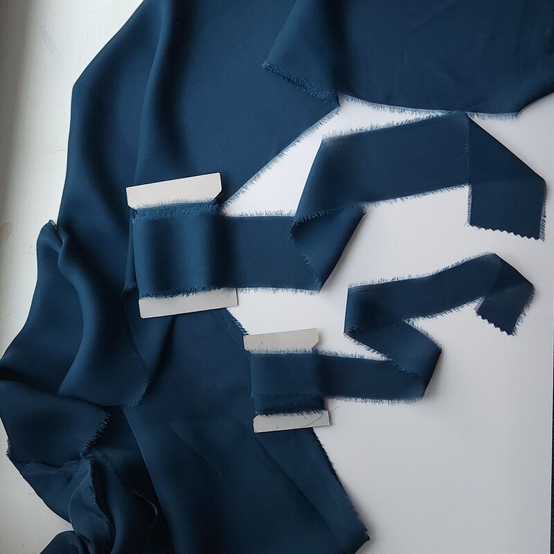 Blue Silk Ribbon - Etsy