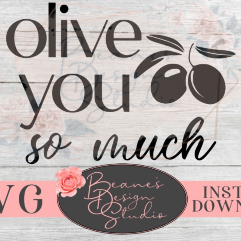 Olive You Sign - Etsy