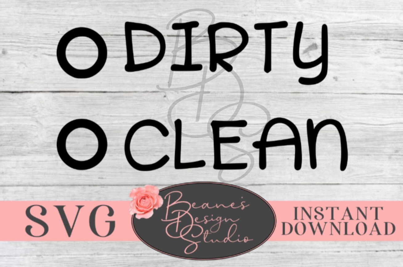 Clean Dirty Dishwasher Decal Design SVG Bundle Dishwasher - Etsy