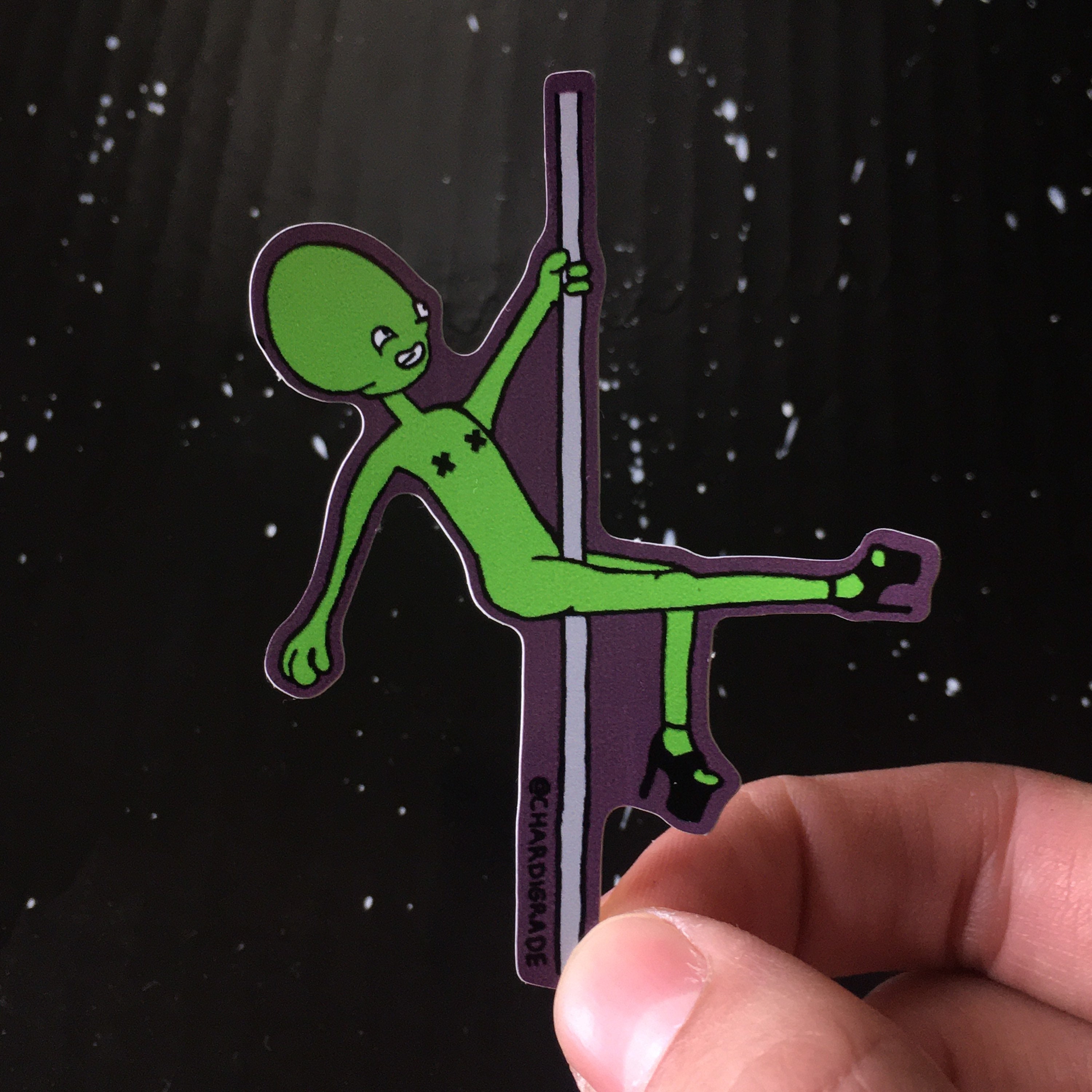 Alien Pole Dancer Sticker - Etsy