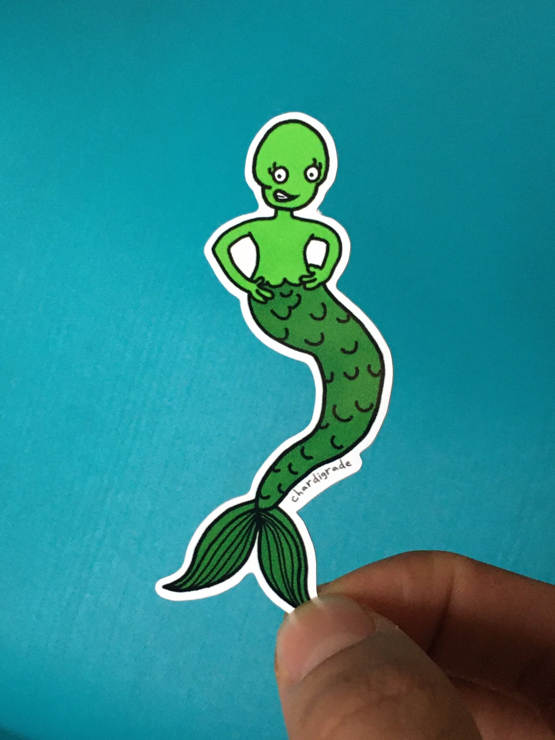 Alien Sticker Mermaid Merman Merperson - Etsy