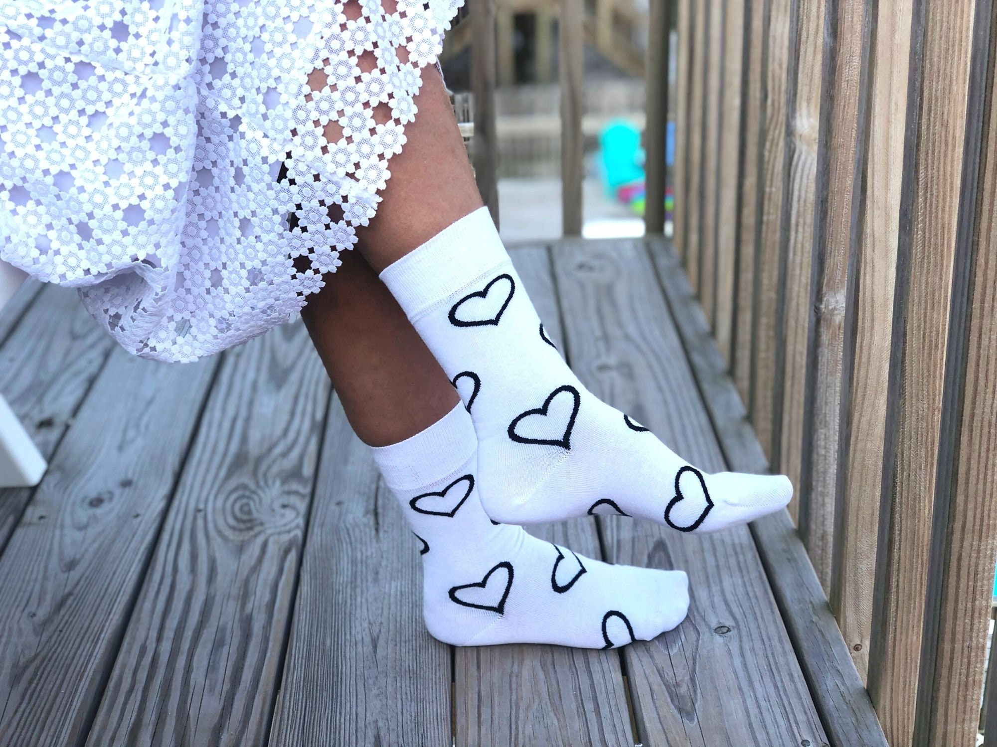 Love Sock Company Colorful Funky Fun Novelty Heart Design Women's Crew ...