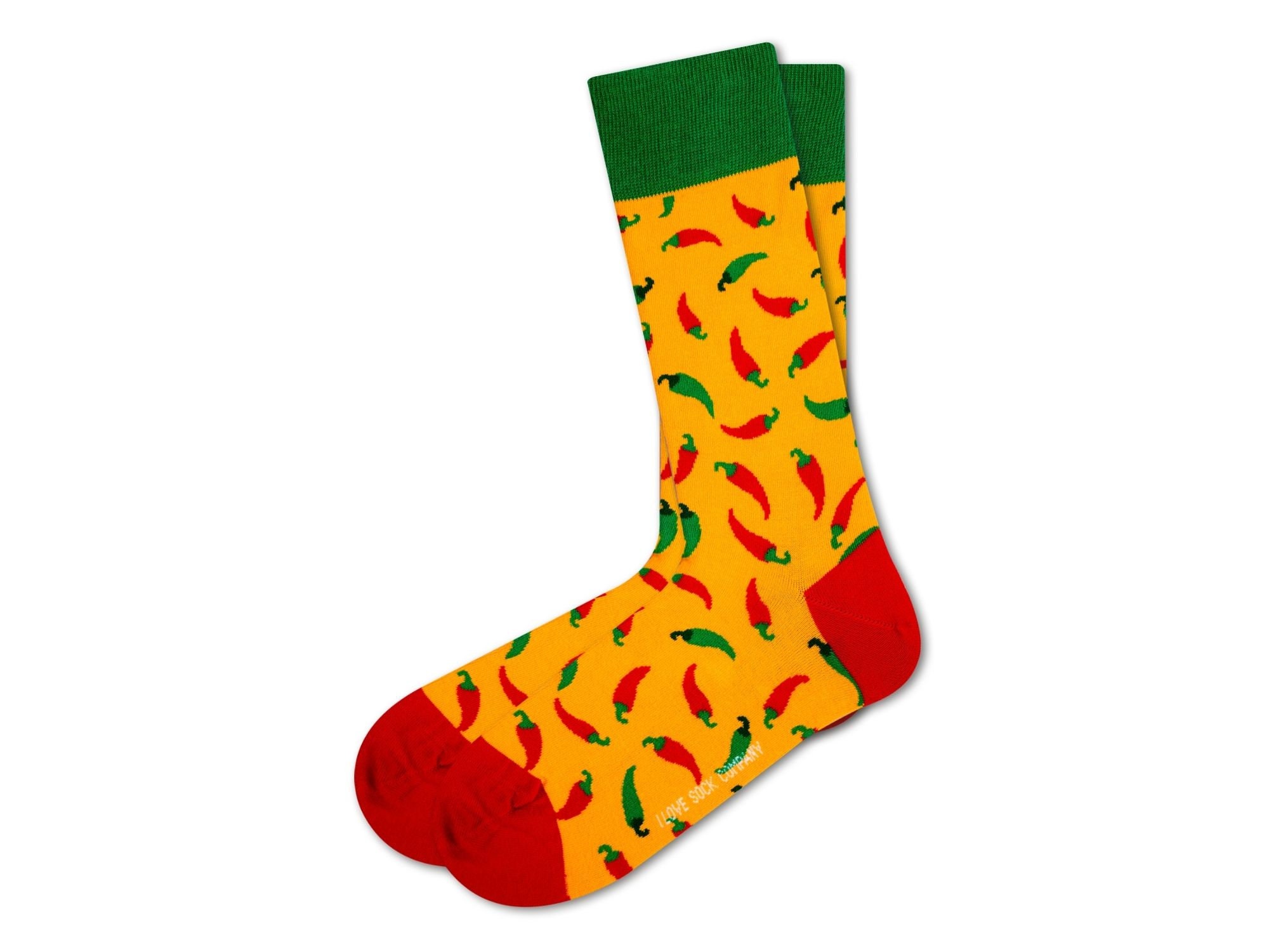Love Sock Company Colorful Funky Fun Novedad Yellow Chili Pepper Unisex ...