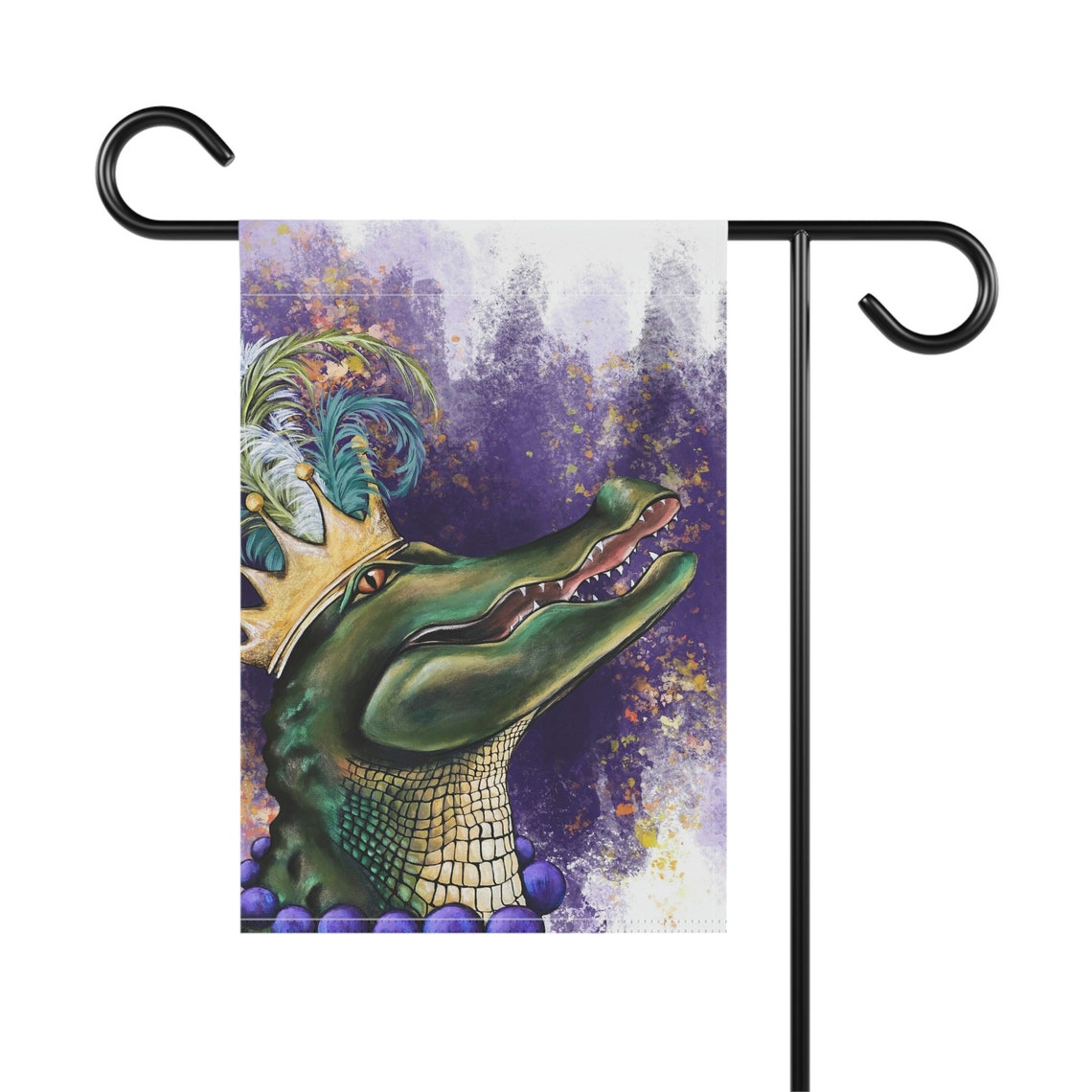 King Louis Garden & House Banner Mardi Gras Gator Flag Mardi - Etsy