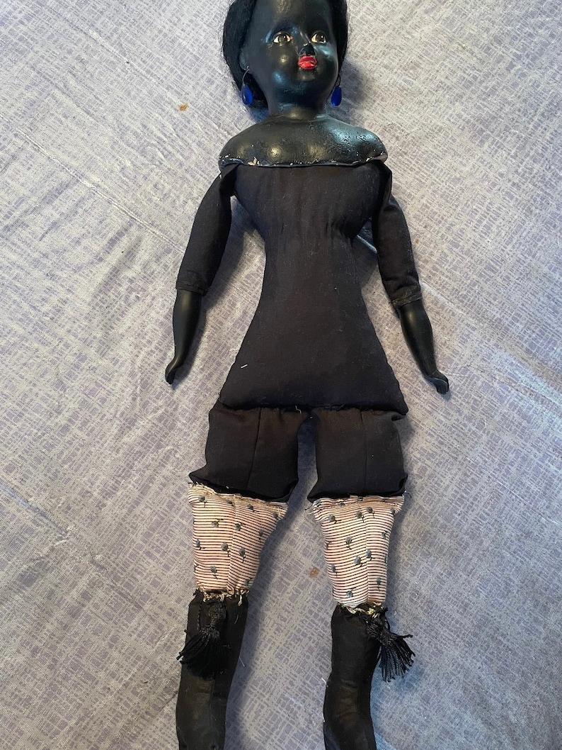 Antique Black Shoulder Head Doll - Etsy