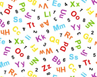 Number fabric | Etsy